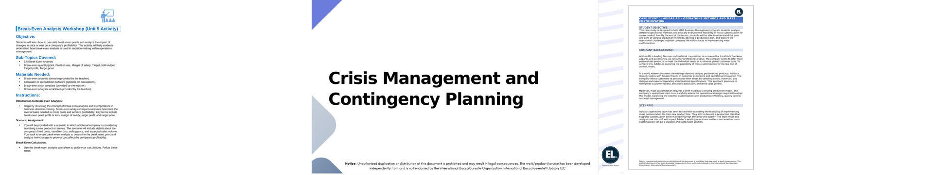 DP Business Management Unit 5 Operations Management