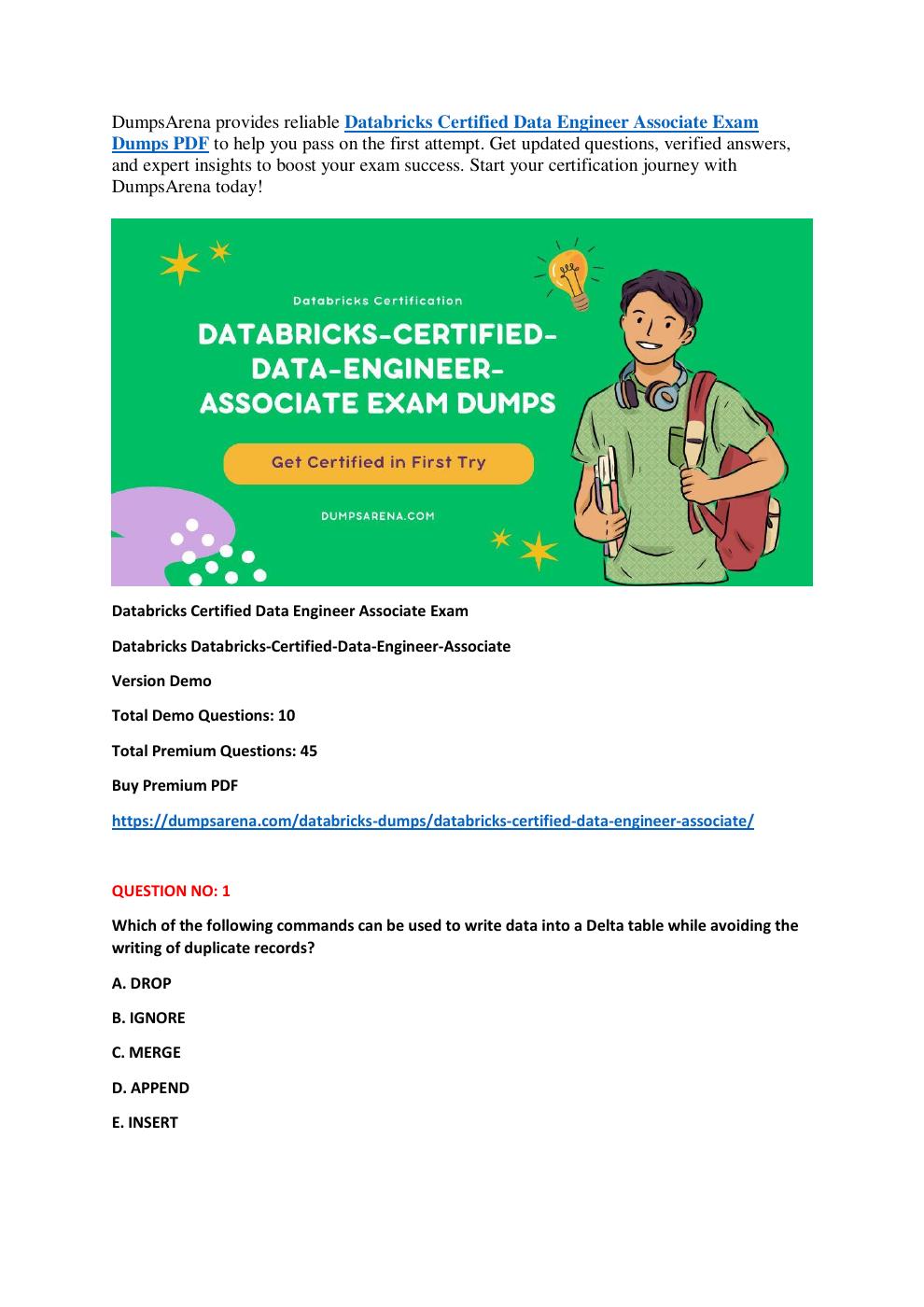 Expert-Verified Databricks-Certified-Data-Engineer-Associate Exam Dumps ...