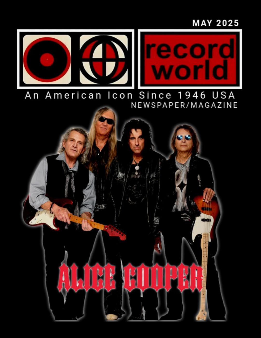 RECORD WORLD MAY COVER ALICE COOPER