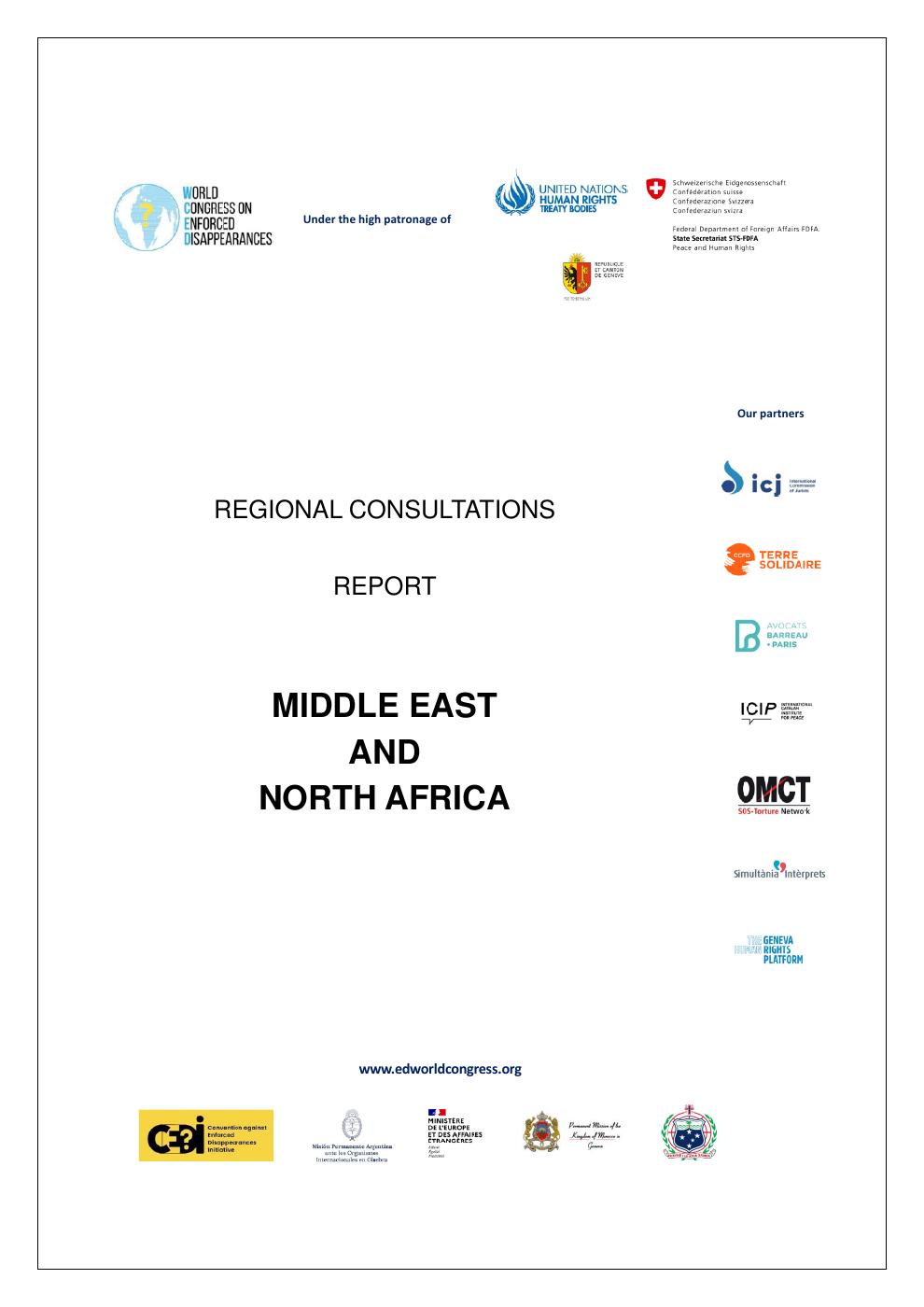 WCED CEDI Report on Regional Consultations in the Middle East and North ...
