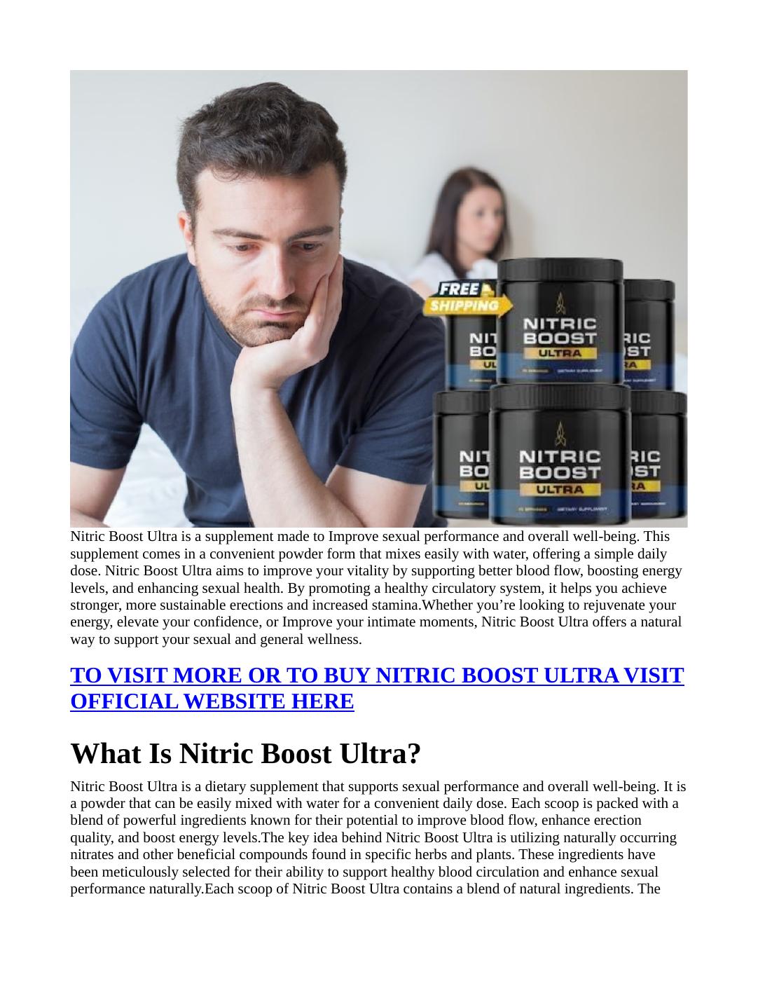 Nitric Boost Ultra Overview — What to Review Before Trying This Formula ...