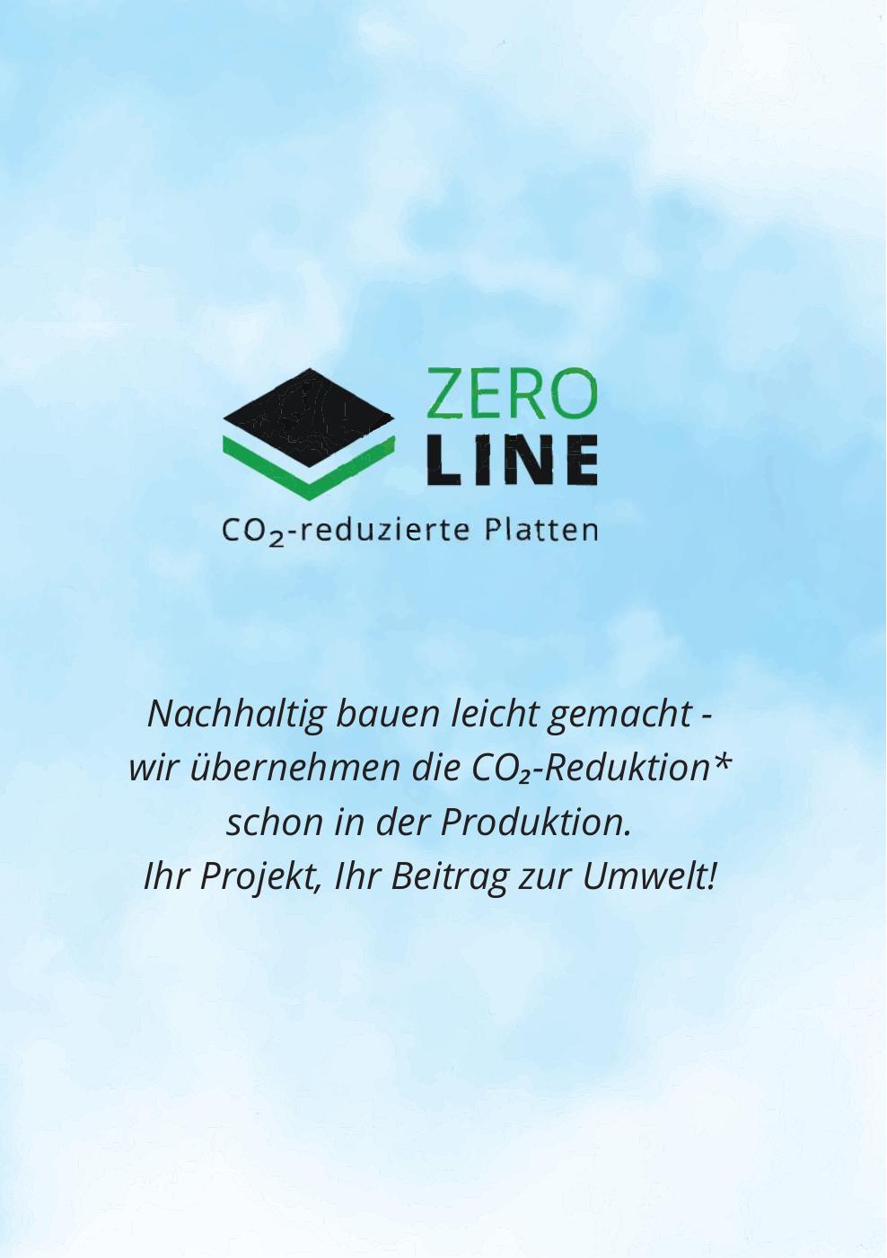 Woehe & Heydemann - ZeroLine - CO₂-reduzierte Platten