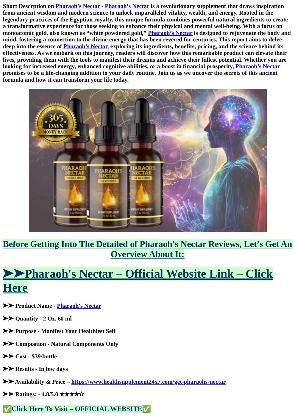 Pharaoh's Nectar-Enhanced Memory to retain and recall information effectively. | PDF to Flipbook