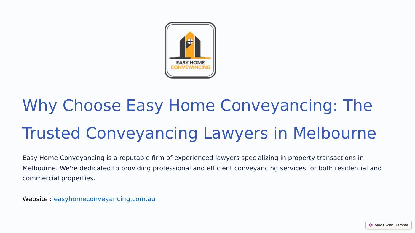 Expert Conveyancing Lawyers in Melbourne: Smooth Property Transactions ...