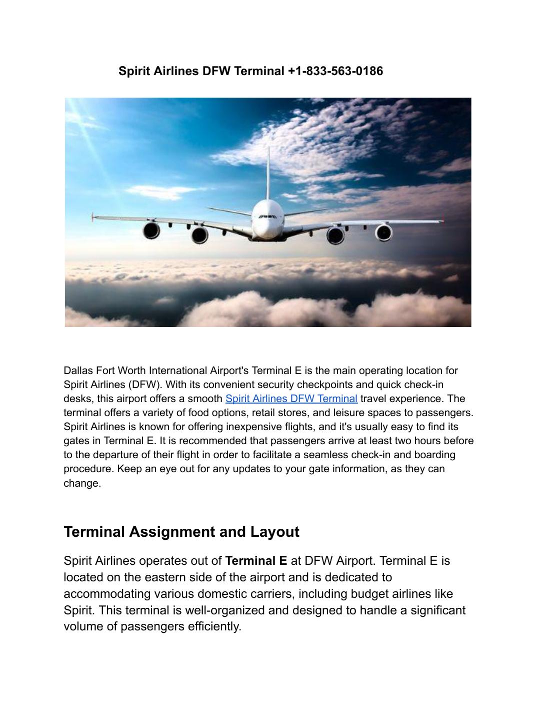 Spirit Airlines DFW Terminal | PDF to Flipbook