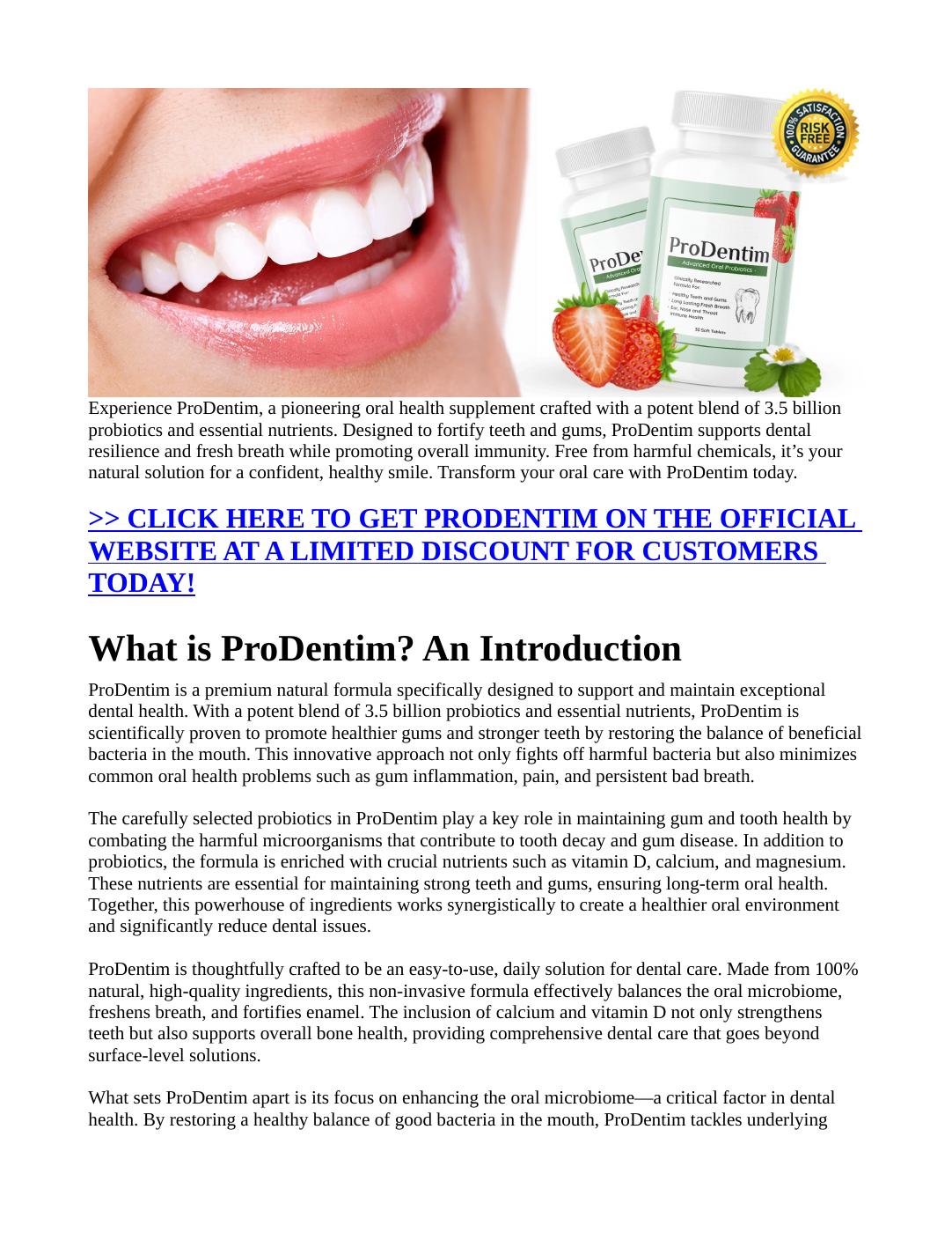 ProDentim Reviews : (Official) — Get 60% Off Today! | PDF to Flipbook