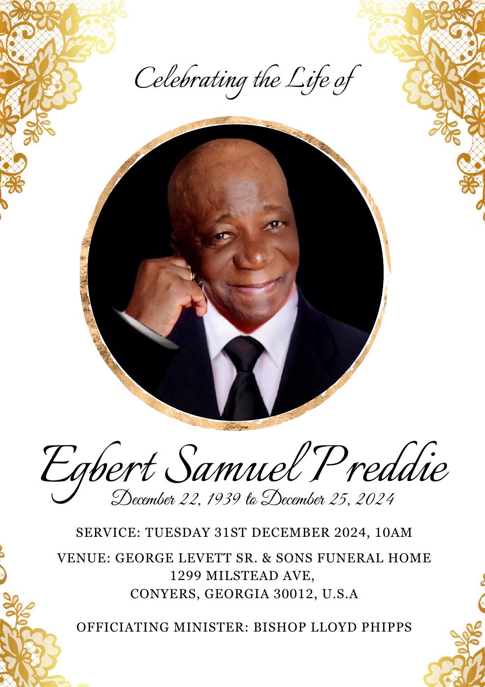 Egbert Samuel Preddie Memorial Programme | PDF to Flipbook