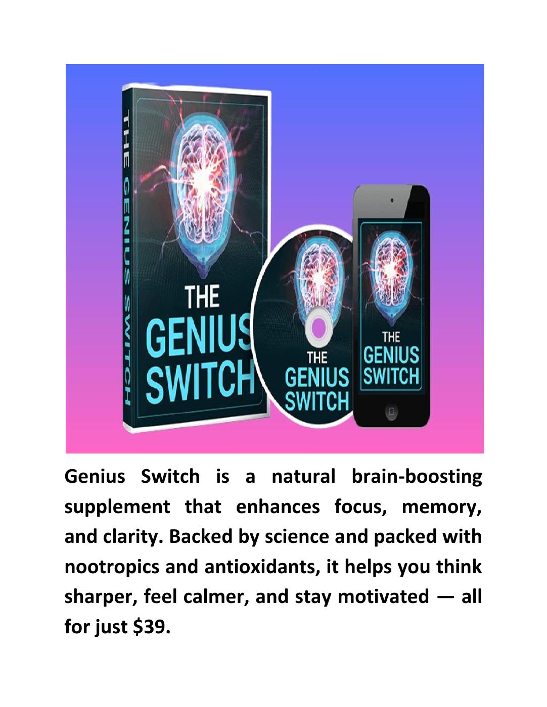 The Genius Switch™ Review Program Audio Digital