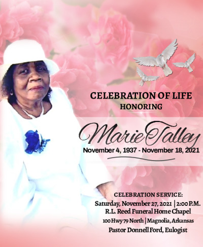 Mrs. Marie Talley Layout