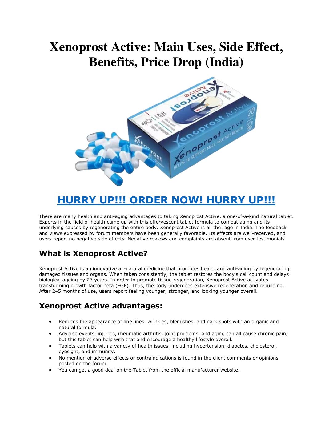 Xenoprost Active: Main Uses, Side Effect, Benefits, Price Drop (India ...