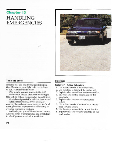 Chapter 13 Handling Emergencies