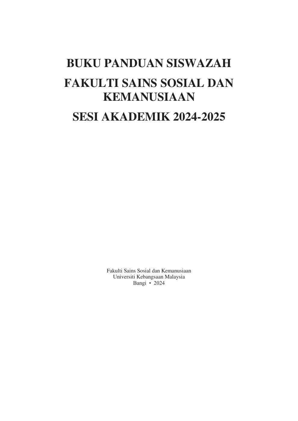 Buku Panduan Siswazah FSSK | PDF to Flipbook
