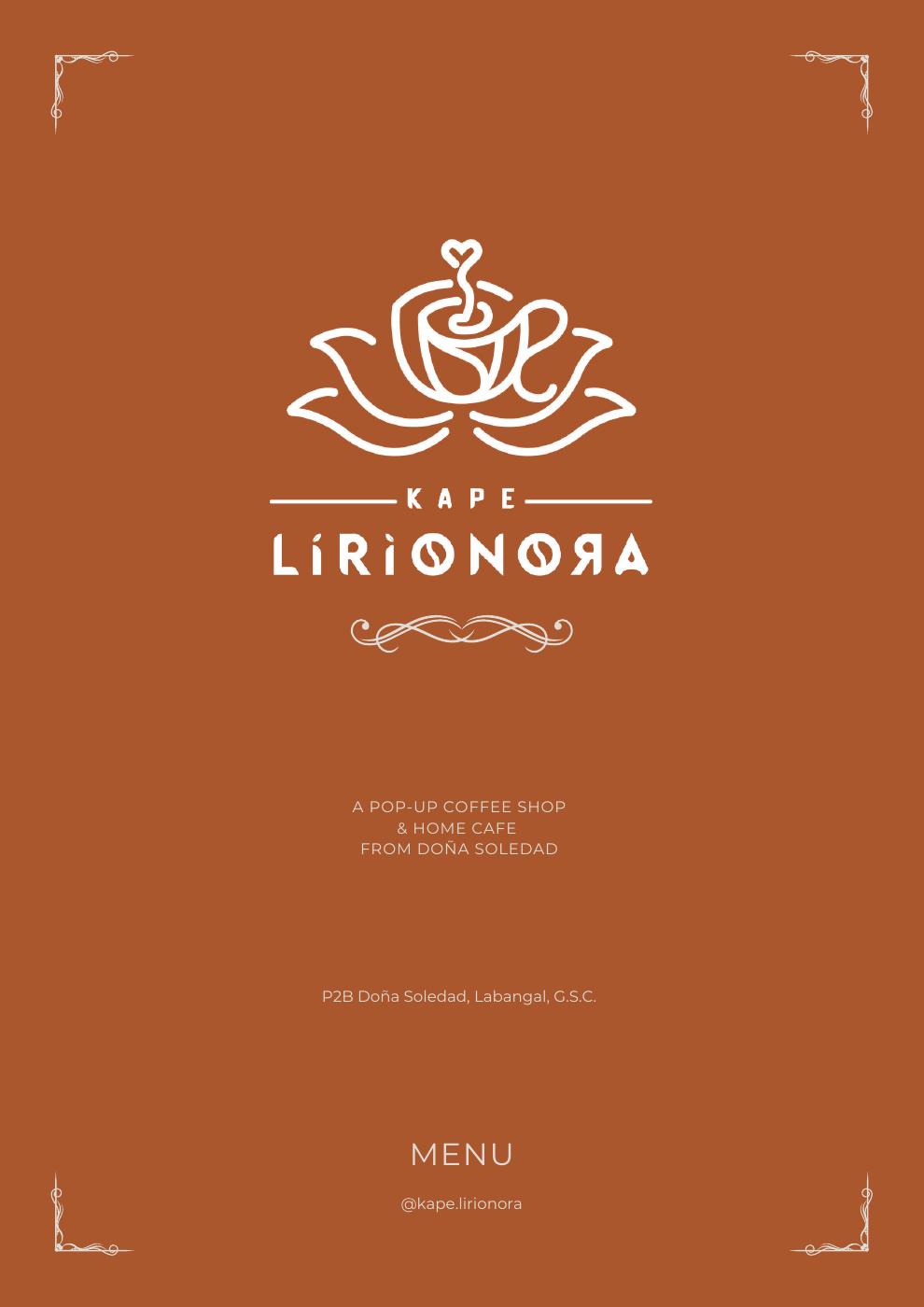 Kape Lirionora Menu | PDF to Flipbook