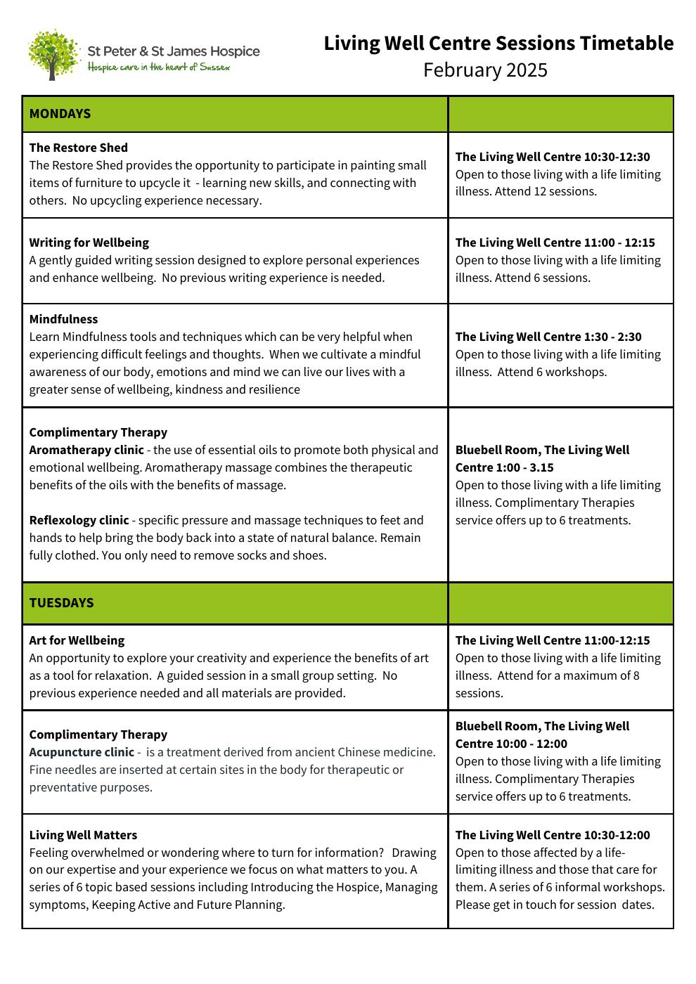 Living Well Centre | PDF to Flipbook