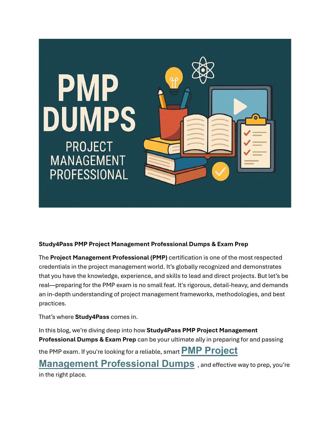 PMP Project Management Professional Dumps | PDF to Flipbook