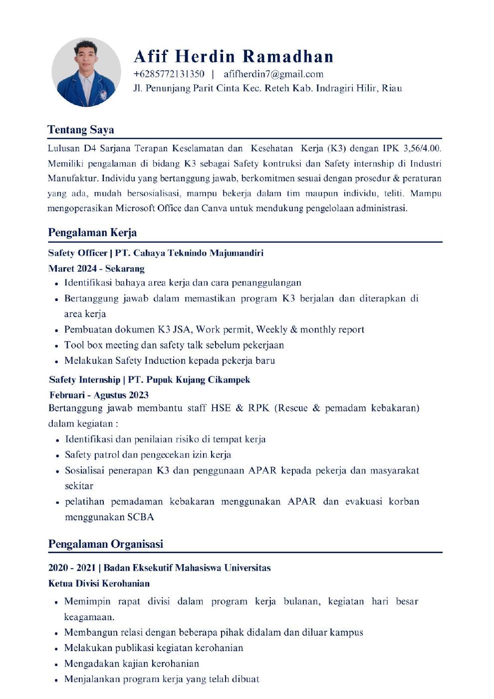Curriculum Vitae- Afif Herdin Ramadhan | PDF to Flipbook