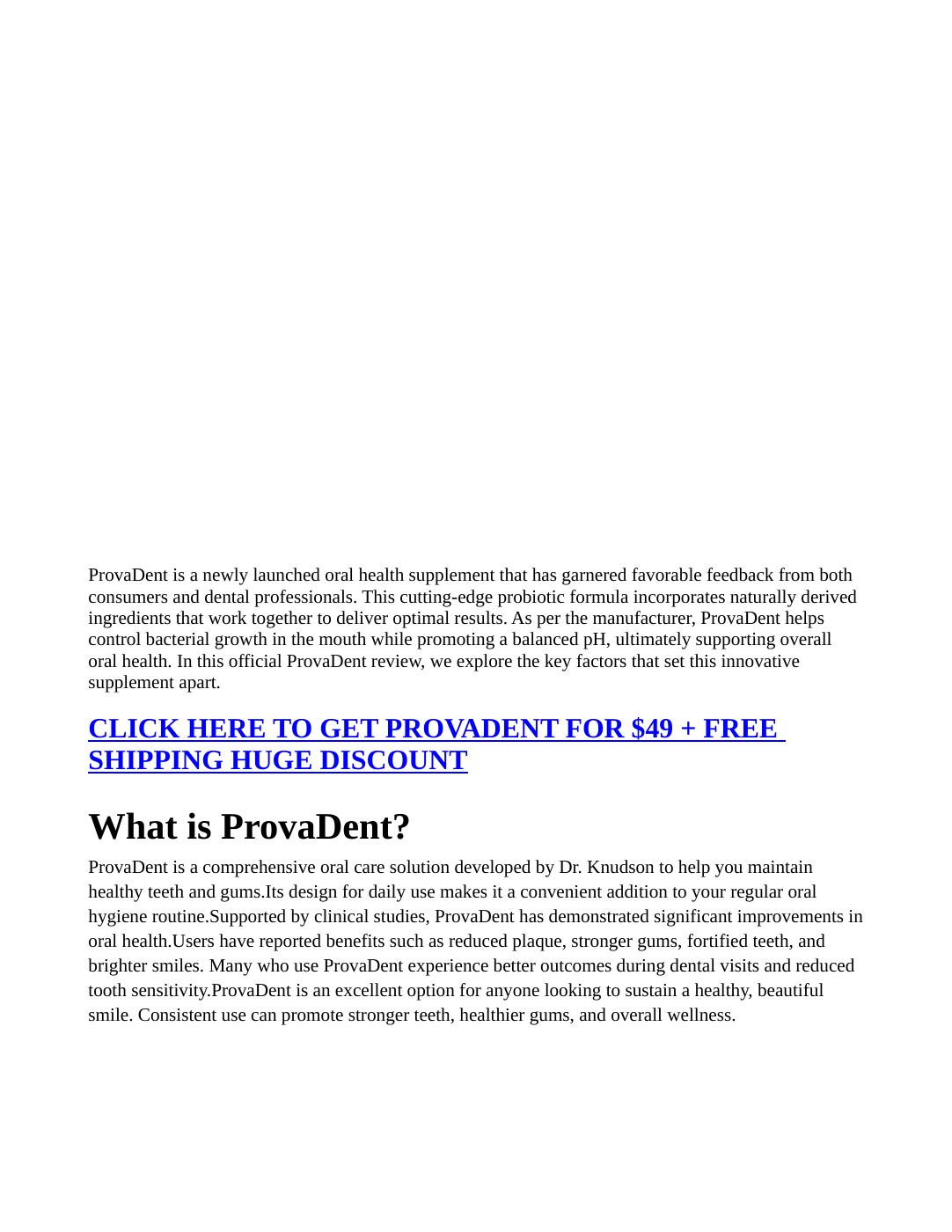 ProvaDent {BE CAREFUL}: Scam, Side Effects, Does It Work? | PDF to Flipbook