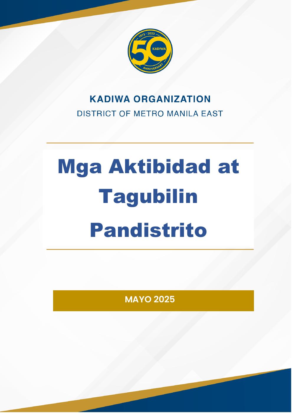 Tagubilin Pandistrito (Mayo 2025) | PDF to Flipbook