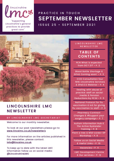Lincolnshire LMC September Newsletter 2021