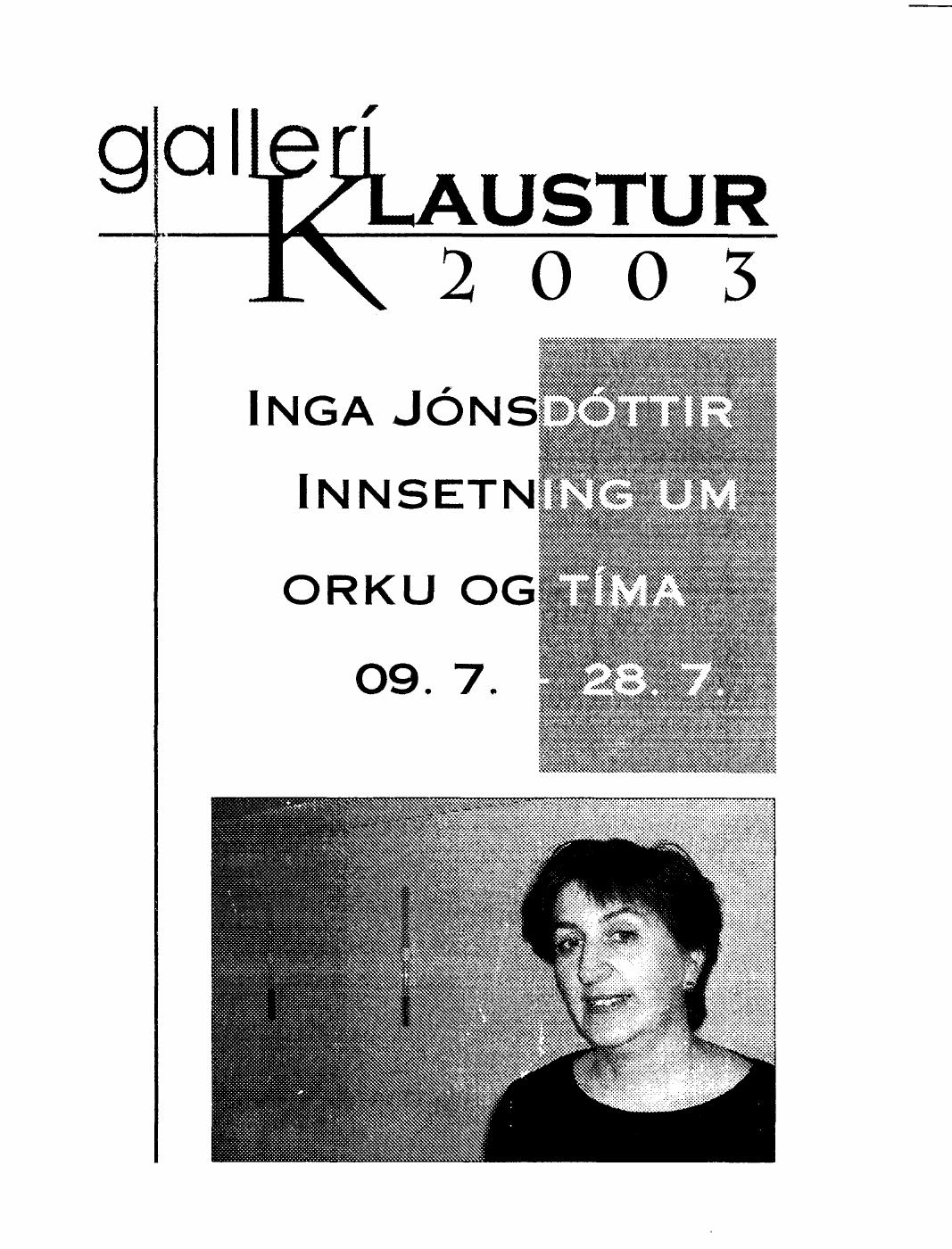 2003 Inga Jónsdóttir