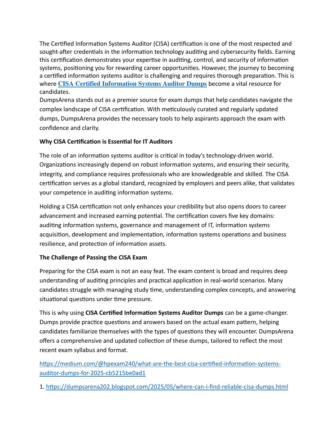 What Are the Risks of Over-Reliance on CISA Dumps? | PDF to Flipbook