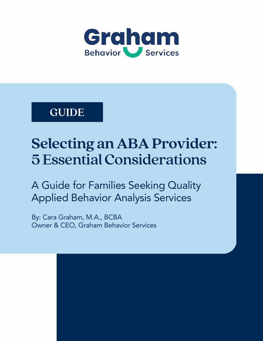Selecting an ABA Provider: 5 Essential Considerations