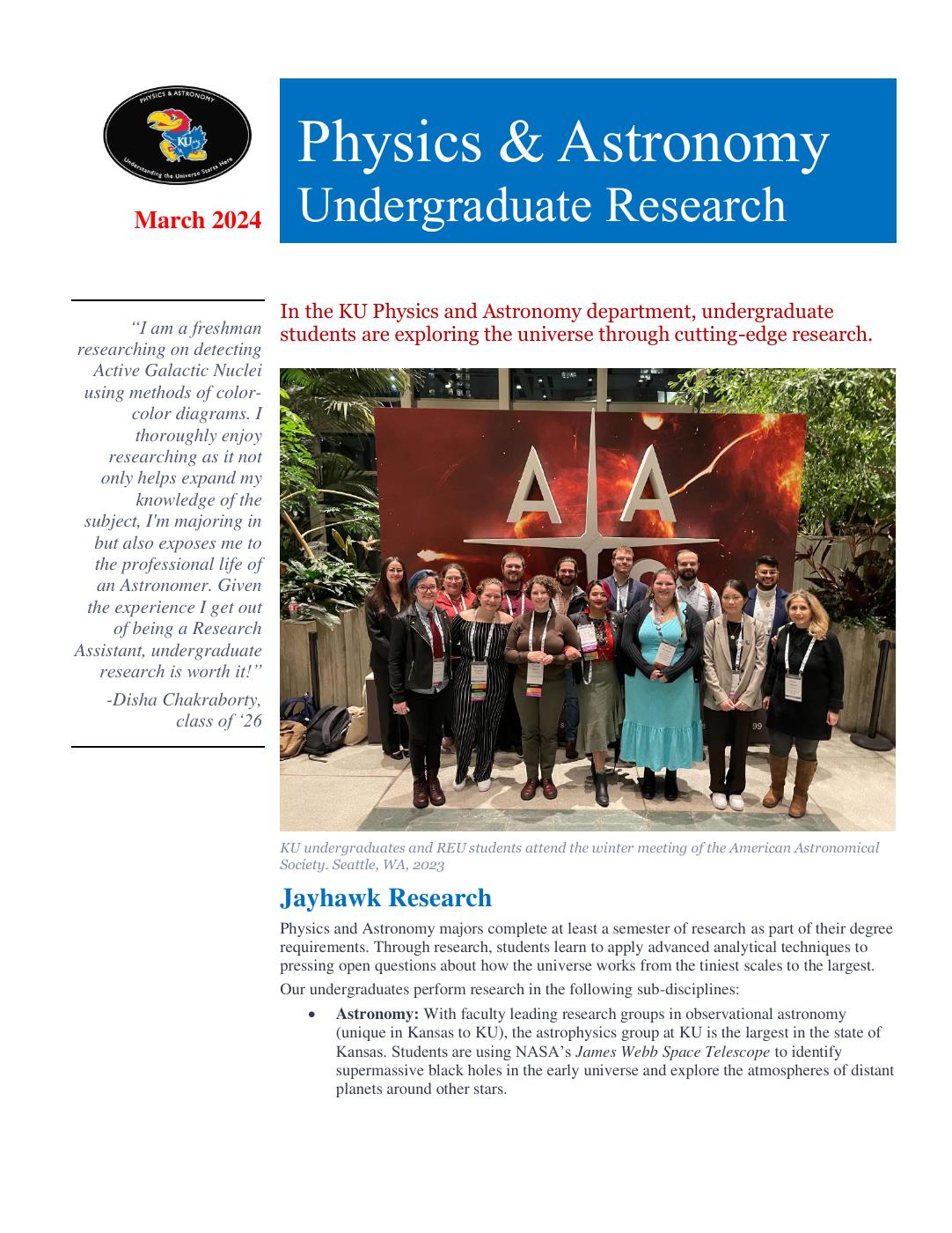 Physics and Astronomy Undergraduate Research | PDF to Flipbook