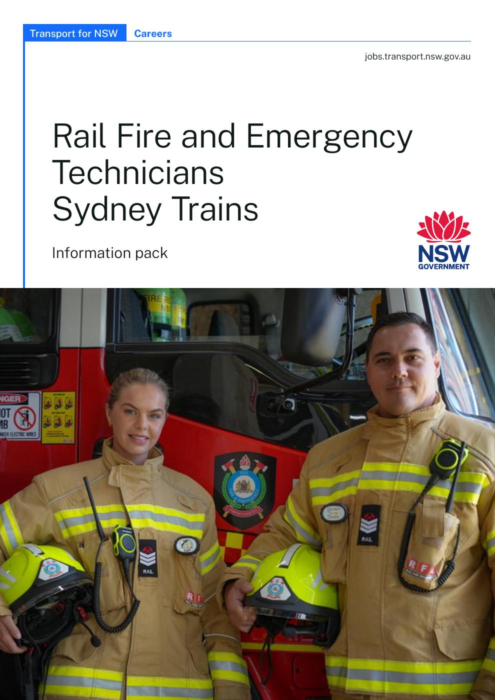 Sydney Trains Rail Fire and Emergency Technicians