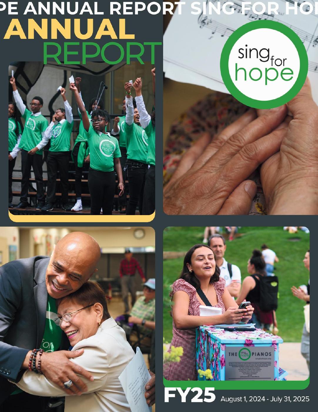 Sing for Hope Annual Report, FY25 | PDF to Flipbook