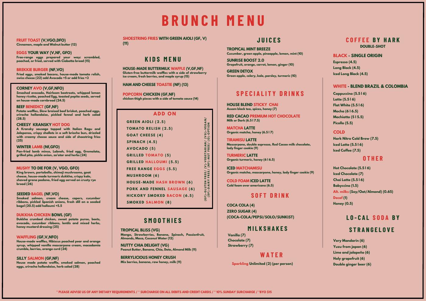 The Other Ostrich Brunch Menu | PDF to Flipbook