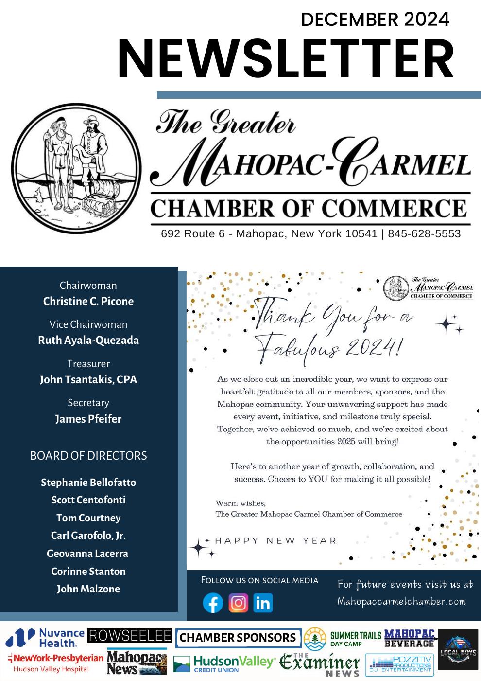 Mahopac Newsletter December 2024 | PDF to Flipbook