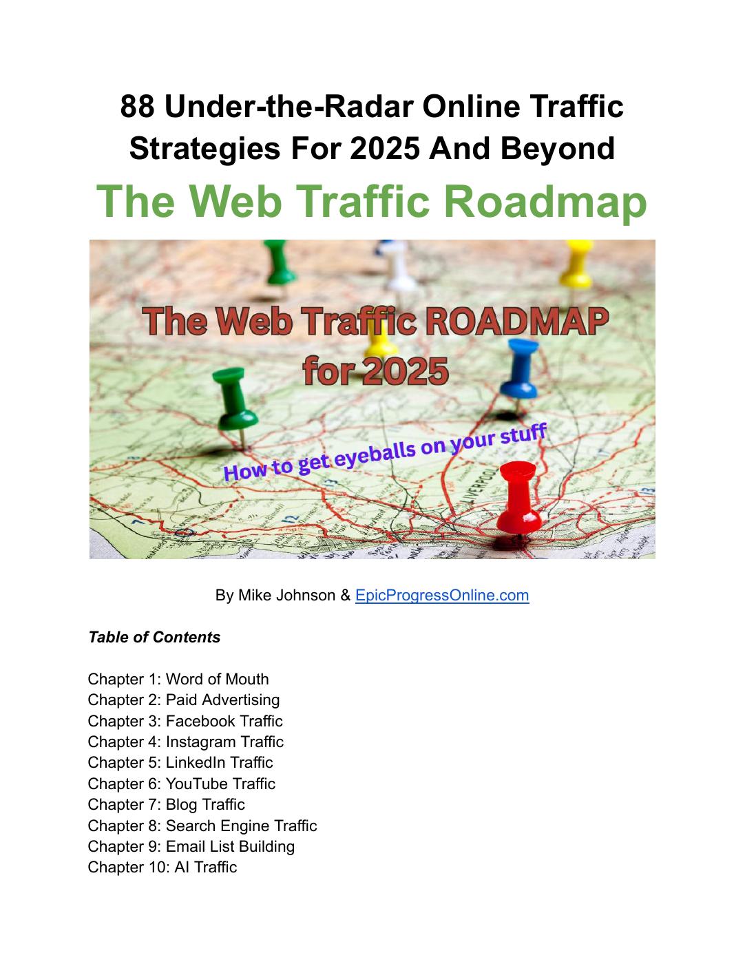 The Web Traffic Roadmap | PDF to Flipbook