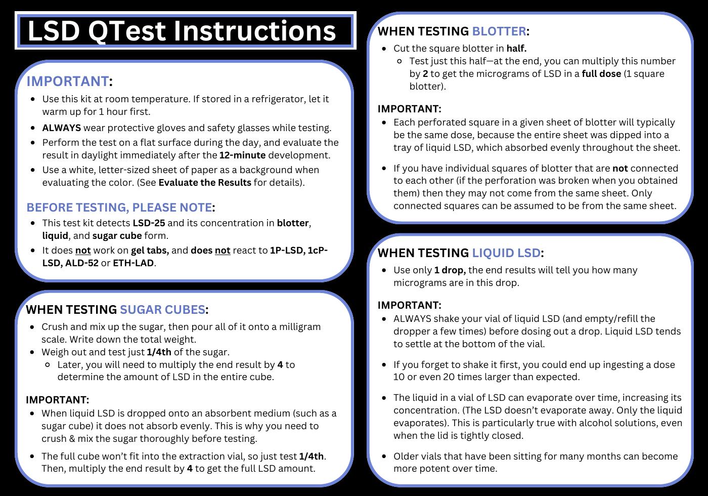 LSD QTest Instructions