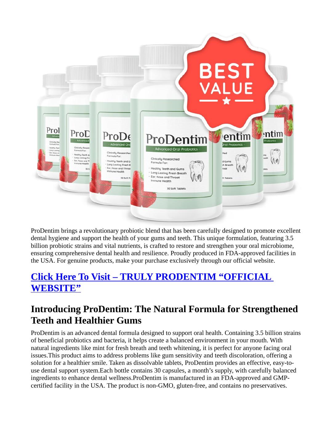 PRODENTIM – "STEP BY STEP INFO" HOW TO USE? READ FULL ARTICLE! | PDF to ...