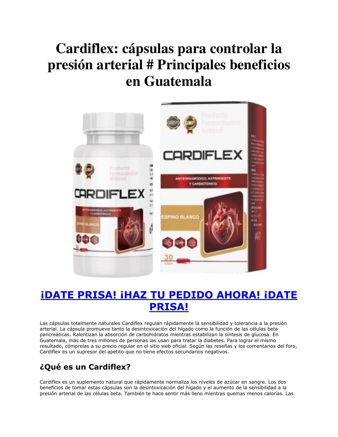 Cardiflex: cápsulas para controlar la presión arterial # Principales ...