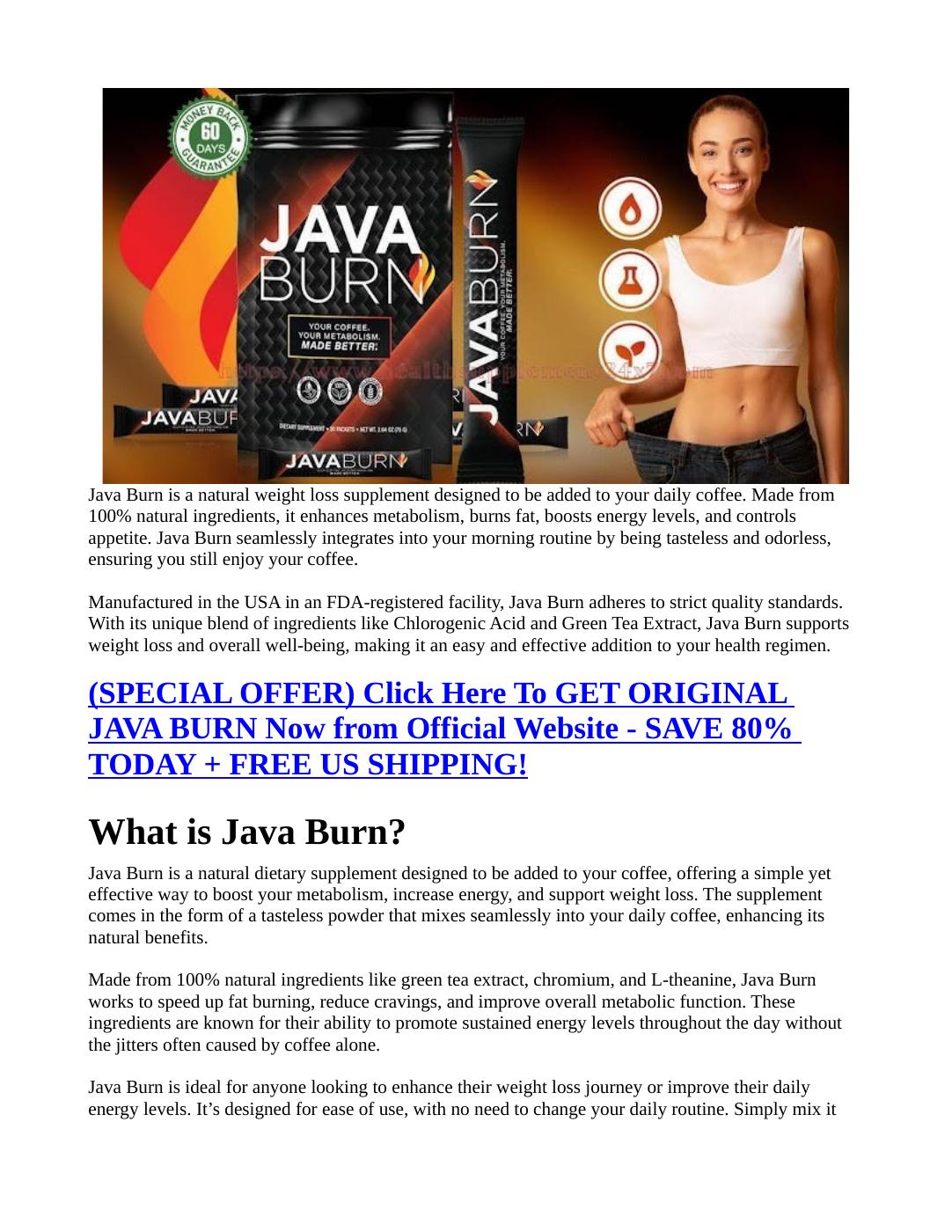 Java Burn [LEGIT OR SCAM] - “Reviews” Genuine Expense? | PDF to Flipbook