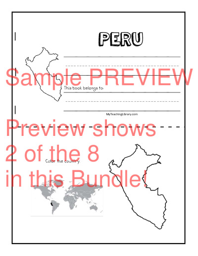 Preview of: South America Country Studies BUNDLE