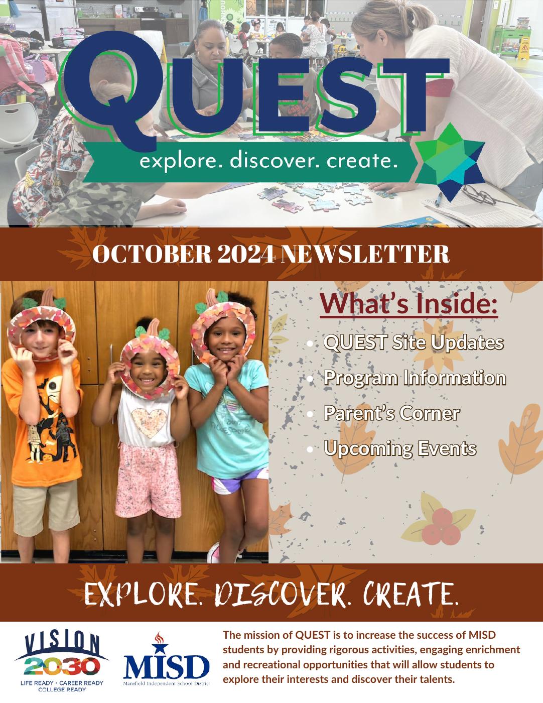 QUEST October 2024 Newsletter | PDF to Flipbook