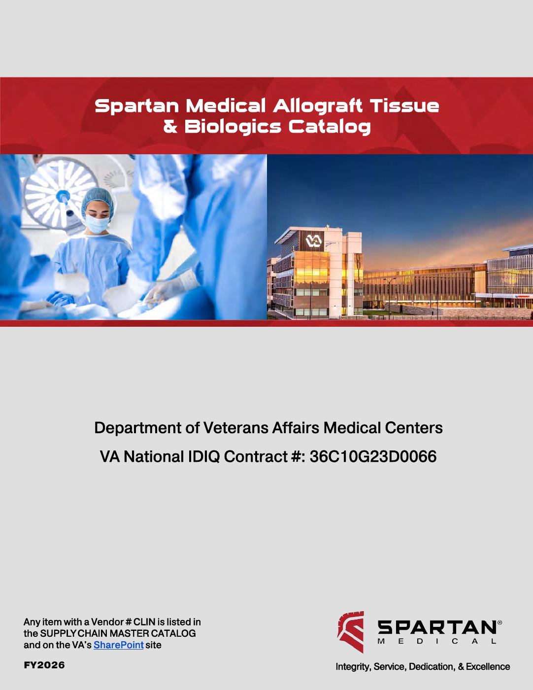 Spartan Medical Allograft Tissue & Biologics Catalog