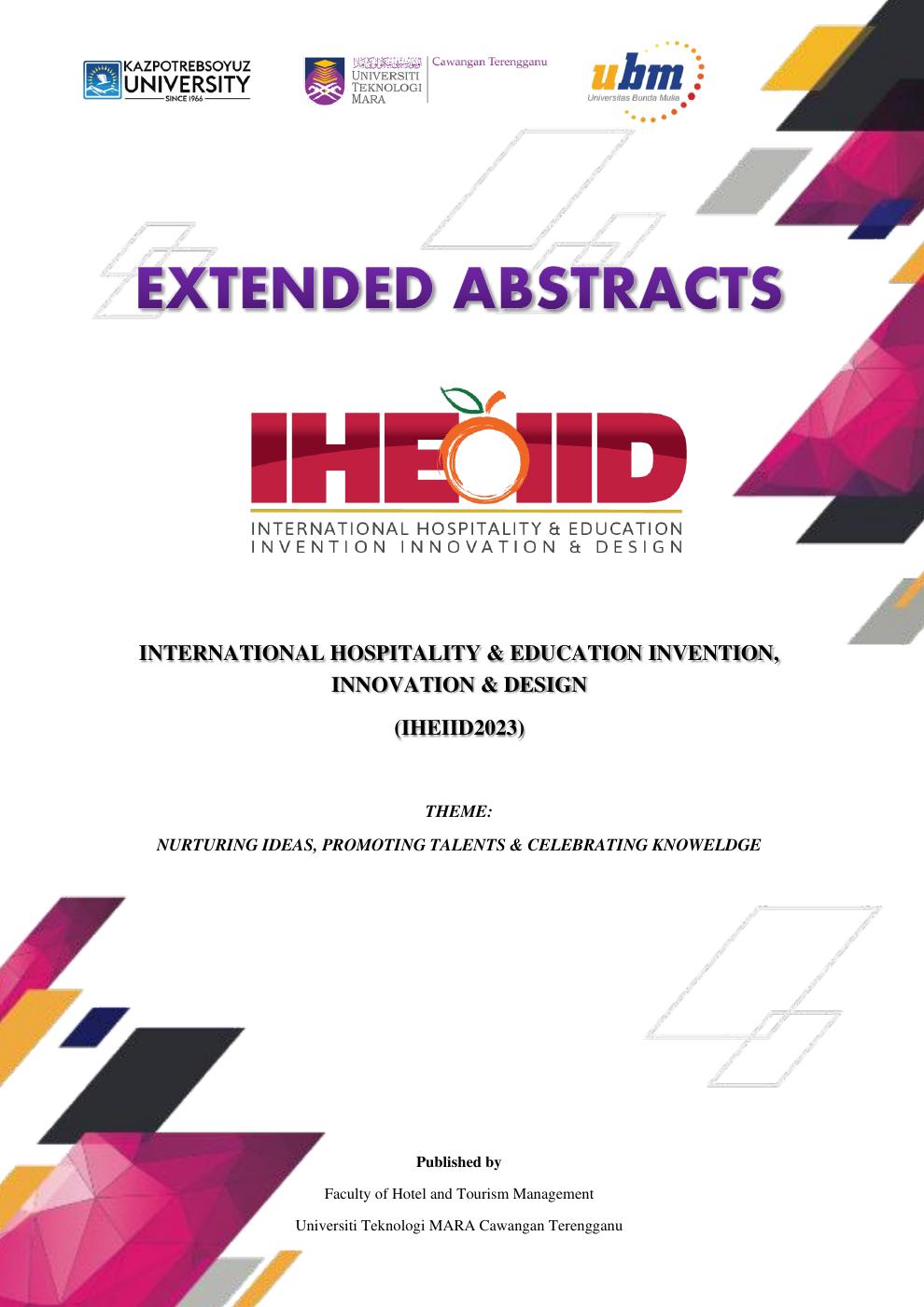 IHEIID PUBLISHED EXTENDED ABSTRACTS | PDF to Flipbook