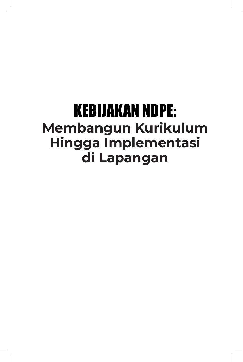 Kebijakan NDPE
