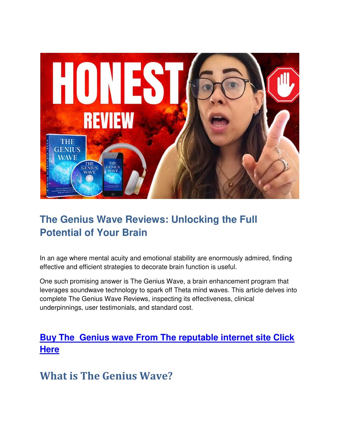 The Genius Wave: Is it a hoax or real? | PDF to Flipbook
