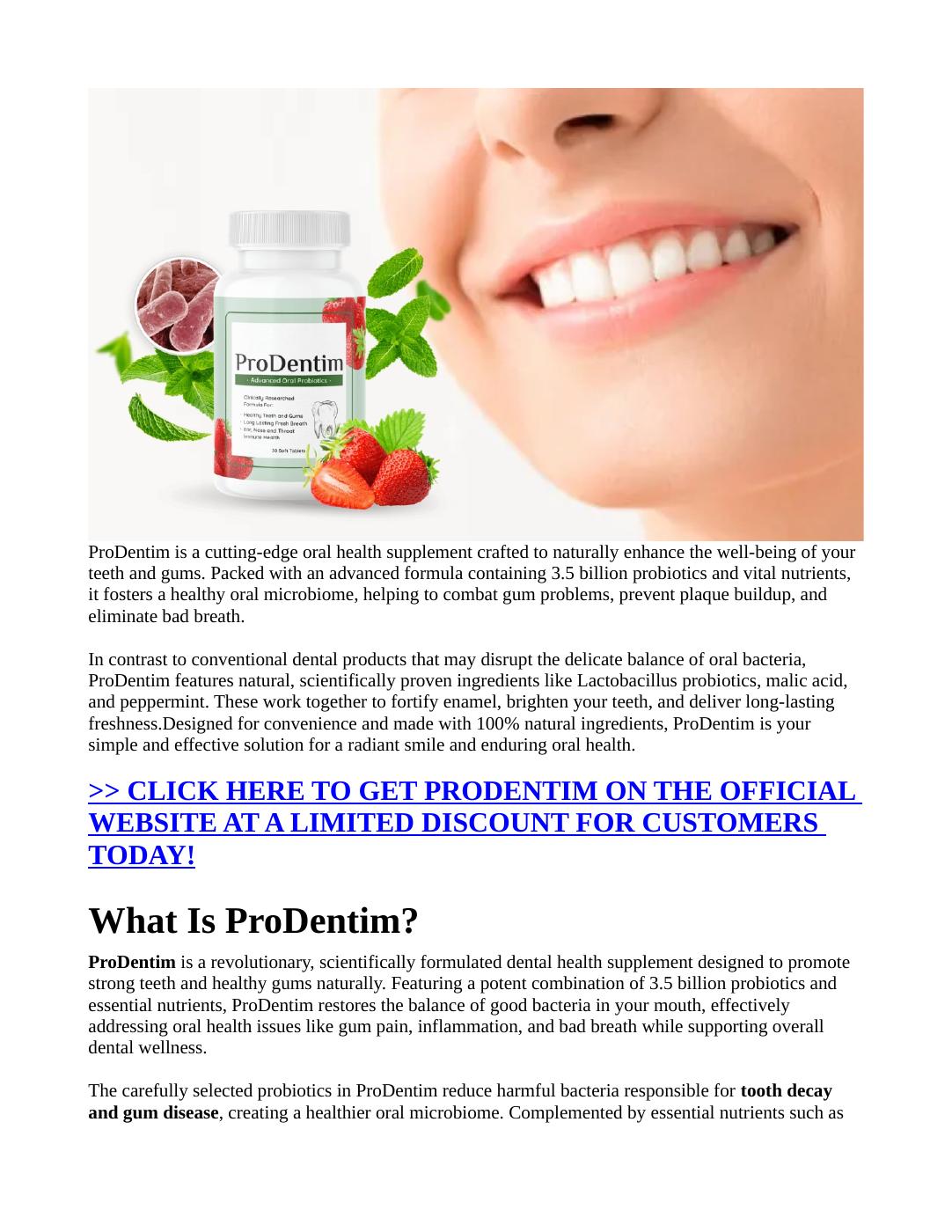 ProDentim "Genius" (ALERT!) Is it Safe? | PDF to Flipbook