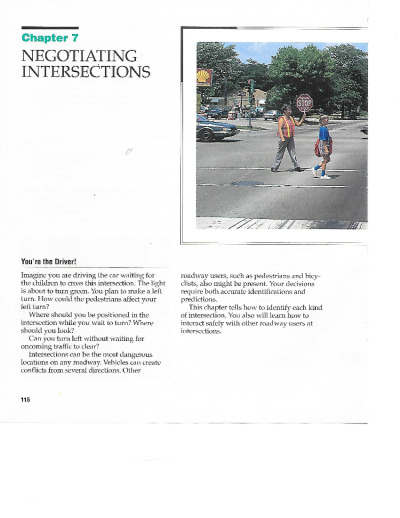 Chapter 7 Negotiating Intersections
