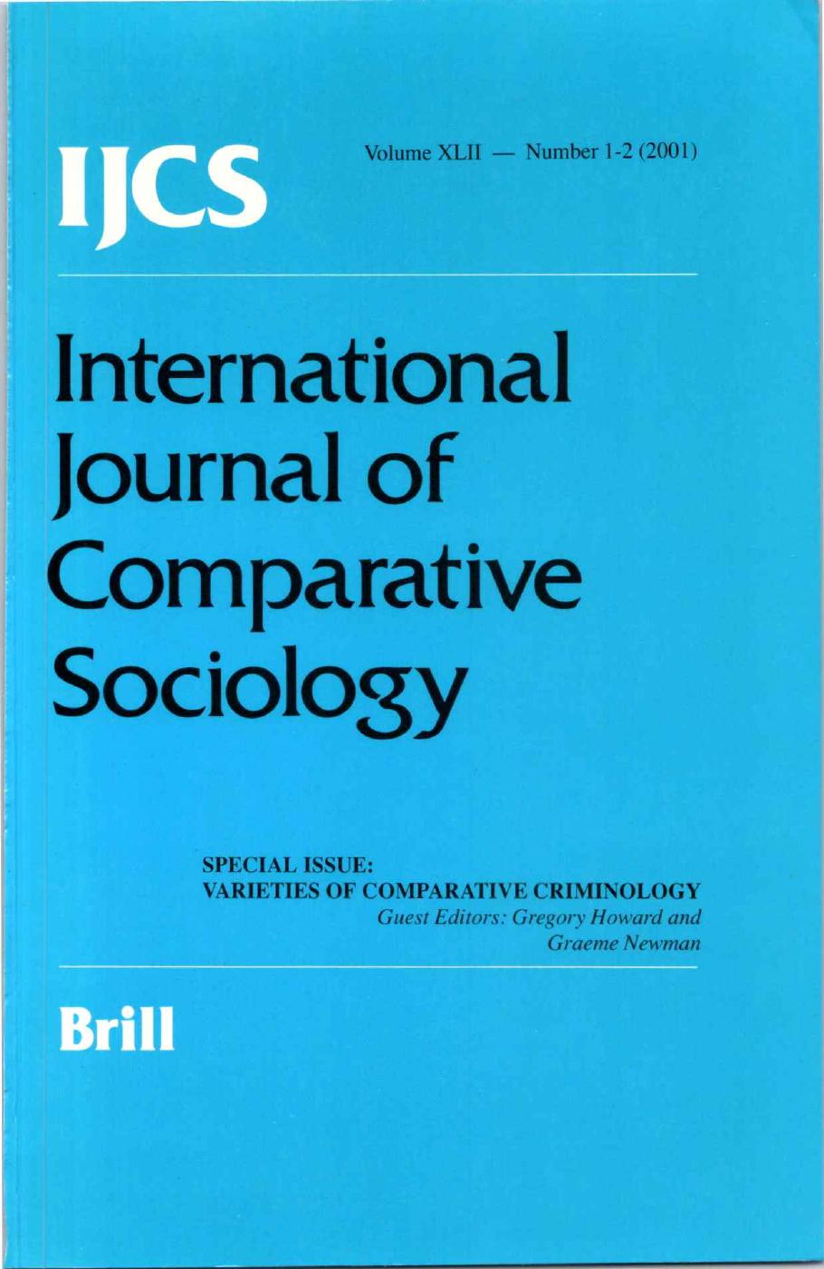 International Journal Of Comparative Sociology