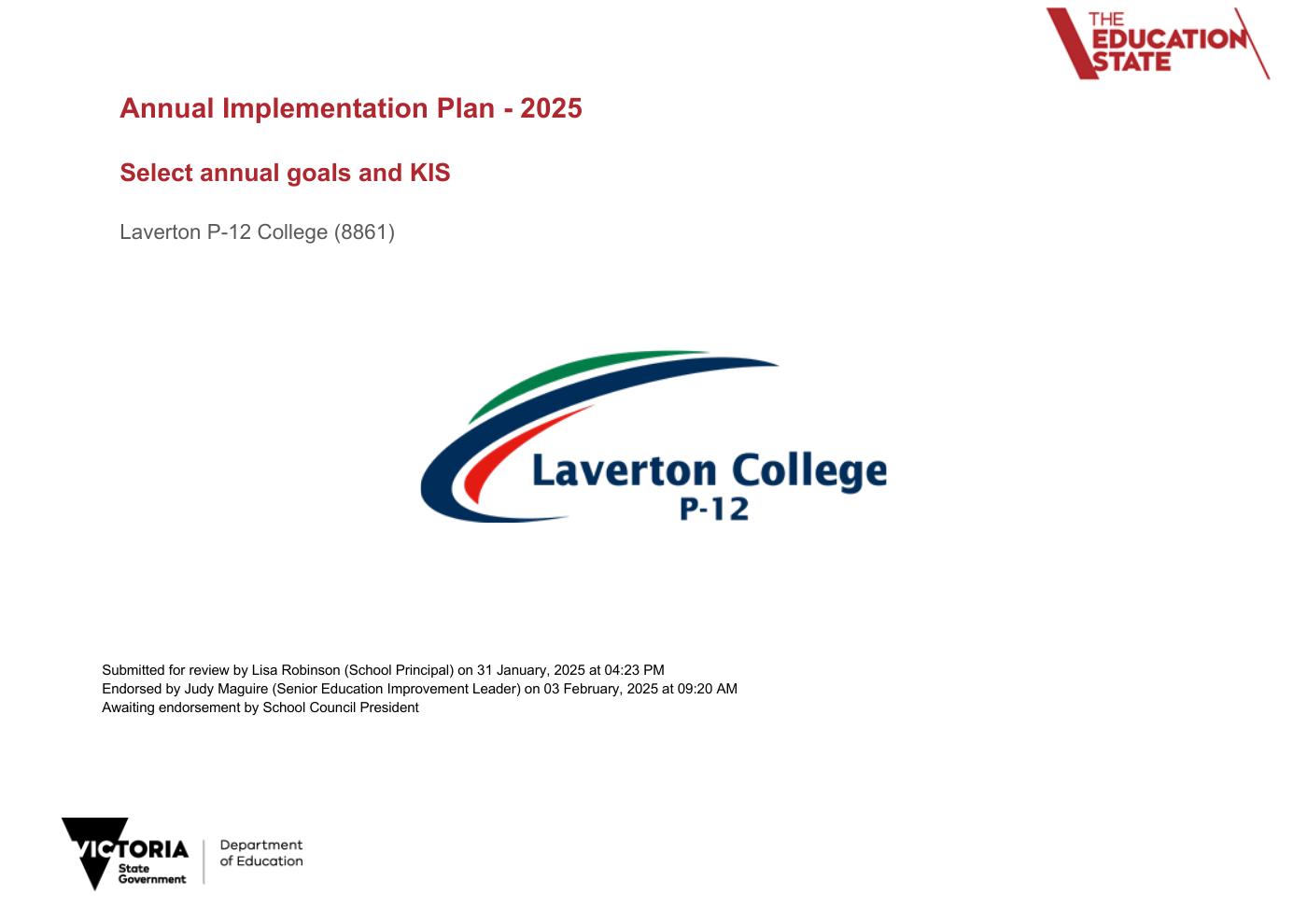 2025 Laverton P-12 College AIP | PDF to Flipbook