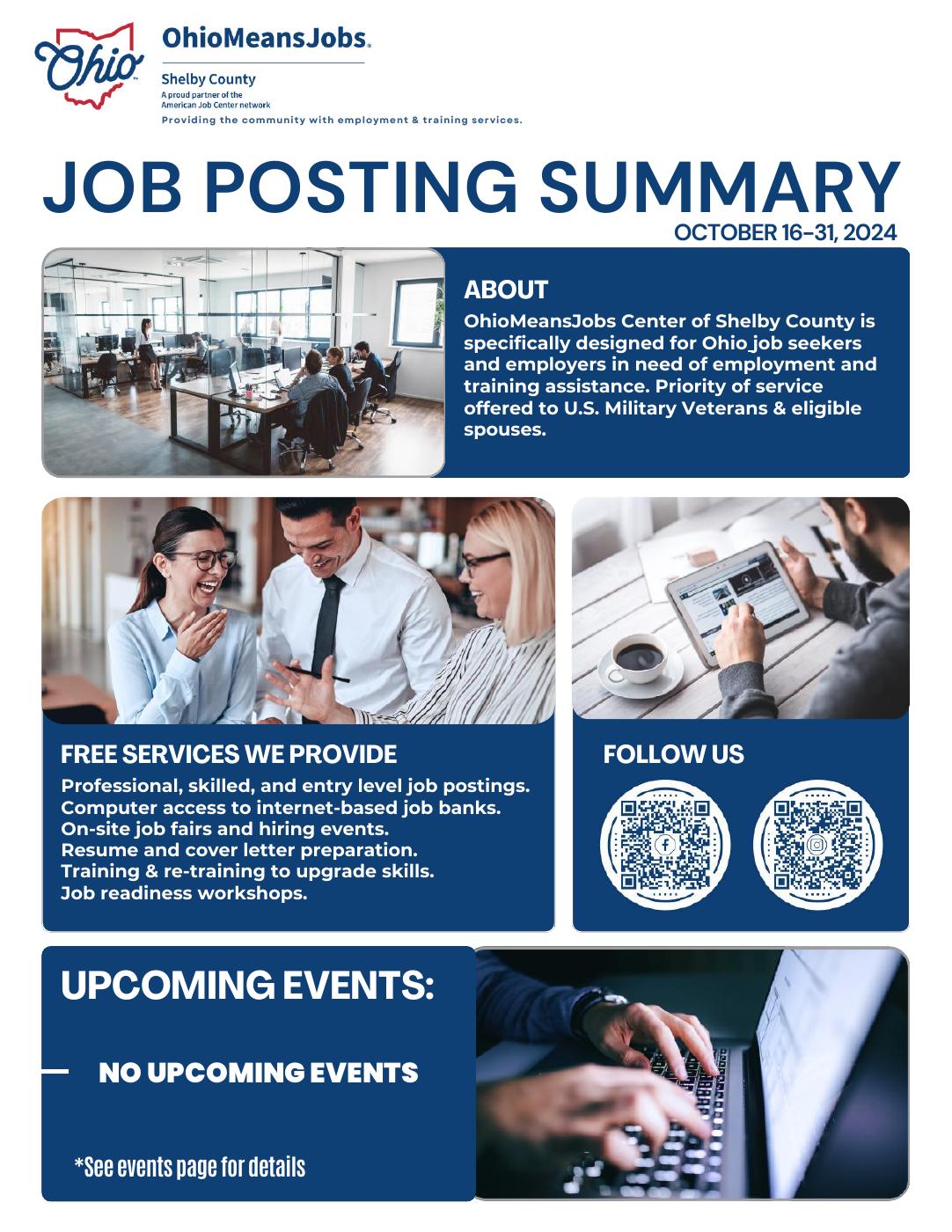 Job Posting Summary 10/16 to 10/31 | PDF to Flipbook