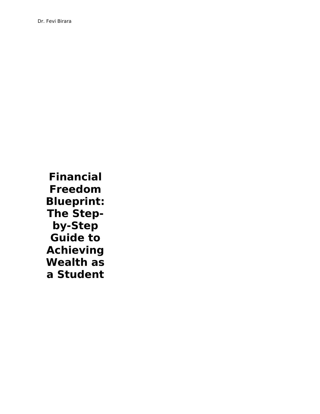 Financial Freedom Blueprint | PDF to Flipbook