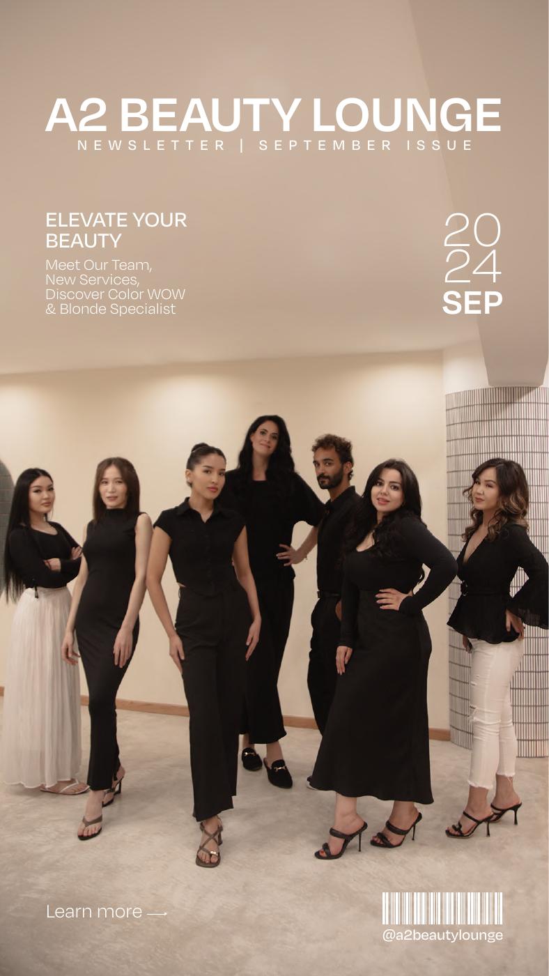 A2 Beauty Lounge Newsletter | Sep 2024