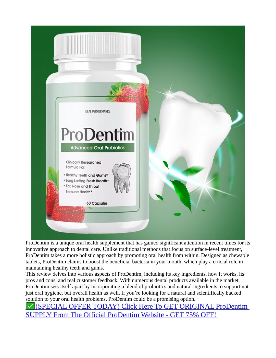 ProDentim™ (USA Official Website) - #1 Oral Health Supplement | PDF to ...